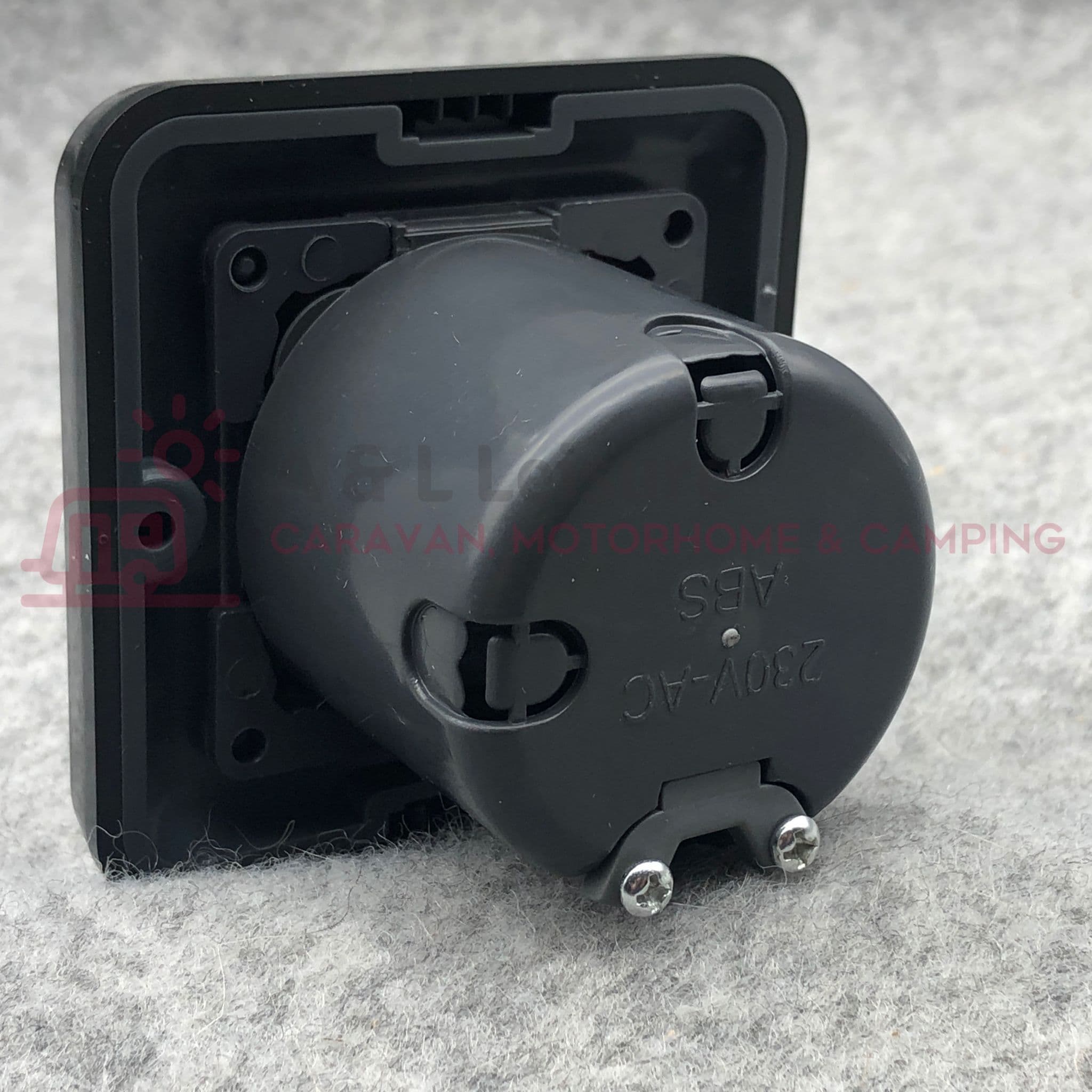 CBE C-Line 13a - 240v 1-Way Socket Faceplate & Back Box Gloss Black ...